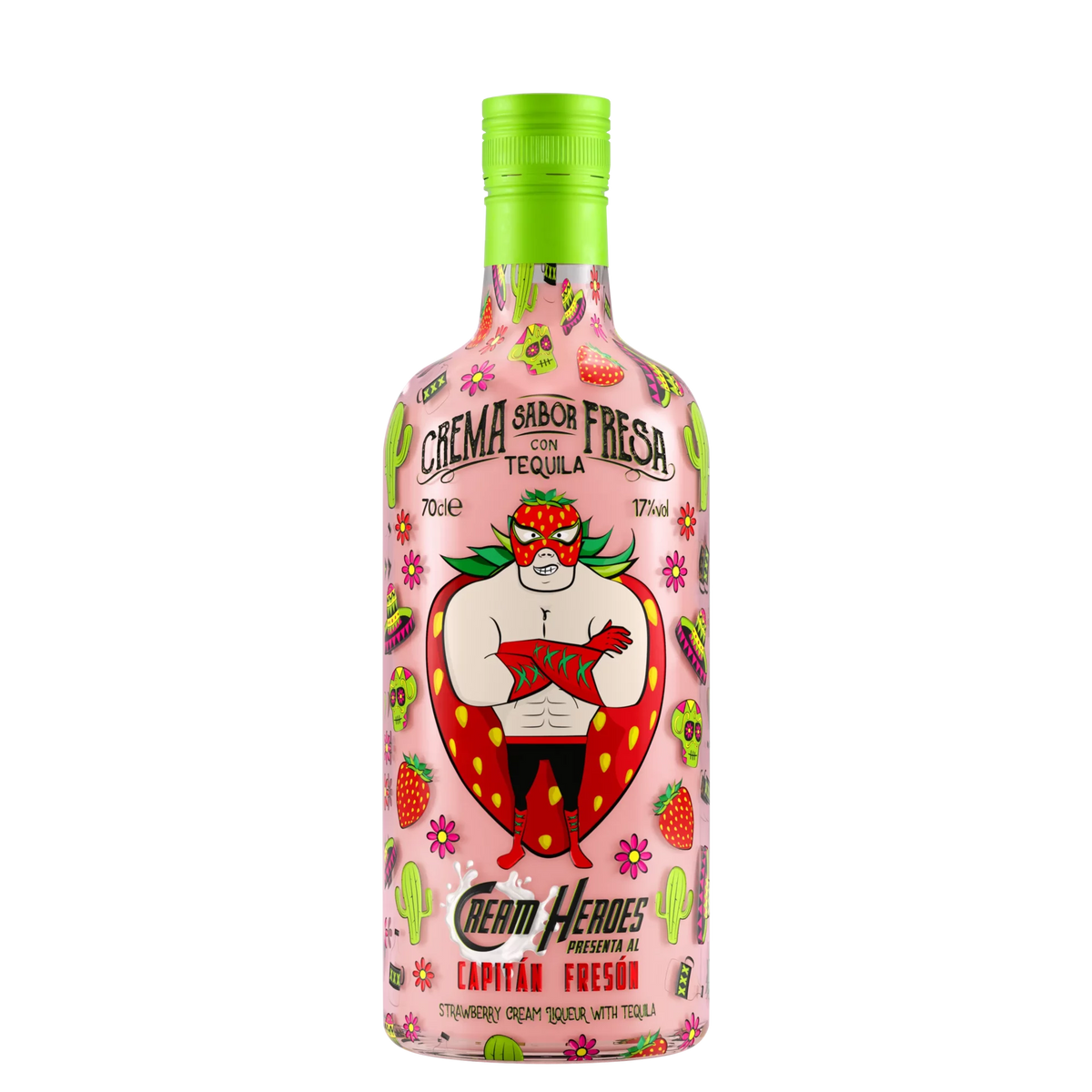 Cream Heroes Capitán Fresón Strawberry Cream Liqueur with Tequila 70cl – DrinksOne