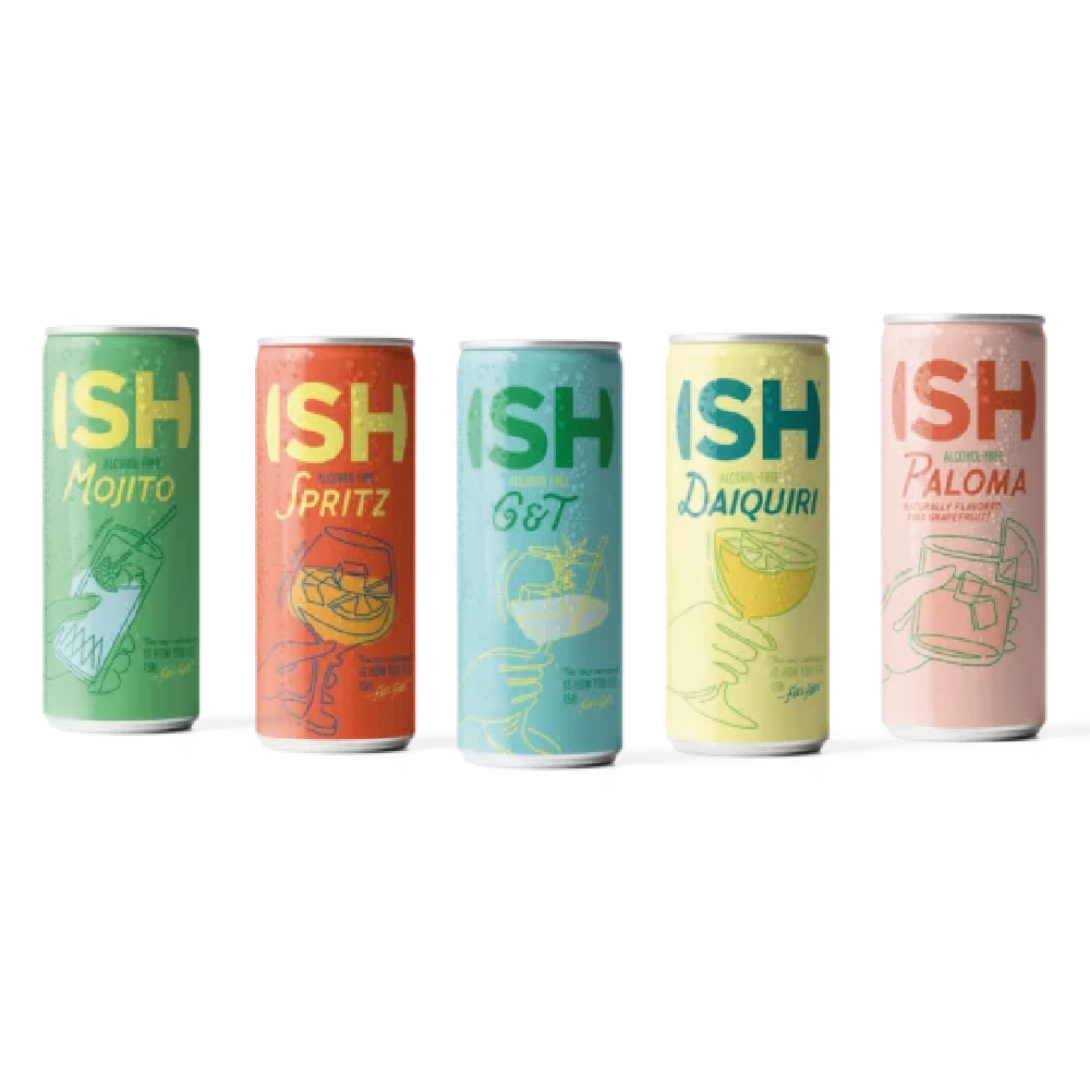 ISH Non-Alcoholic Ready to Drink Cocktails Mixed Pack 10 x 250ml ...